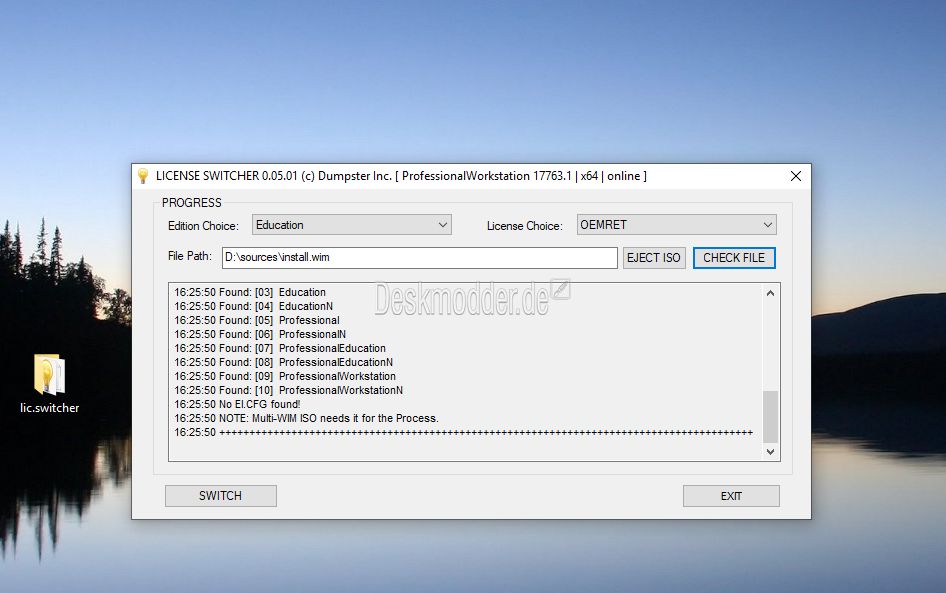 Changer la license de votre Windows 10 avec License Switch