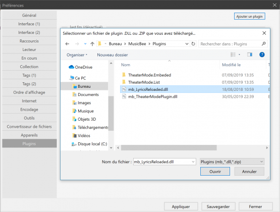 LyricsReloaded : Plugin pour ajouter des sources de paroles à Musicbee