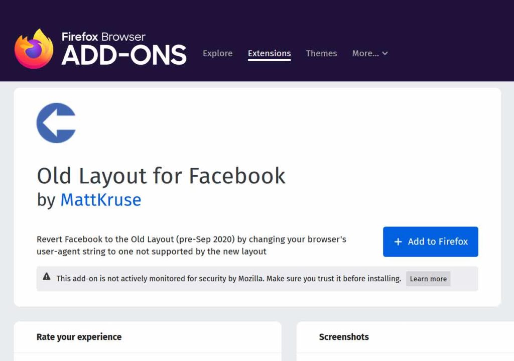 Comment revenir à l'ancienne interface de Facebook - TechCroute.com