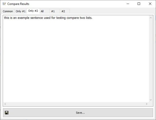 Compare Two Lists : pour comparer le contenu texte de deux documents