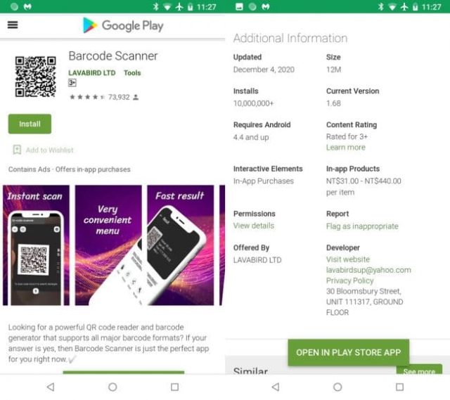 Barcode Scanner : une app remplie de malwares - TechCroute.com
