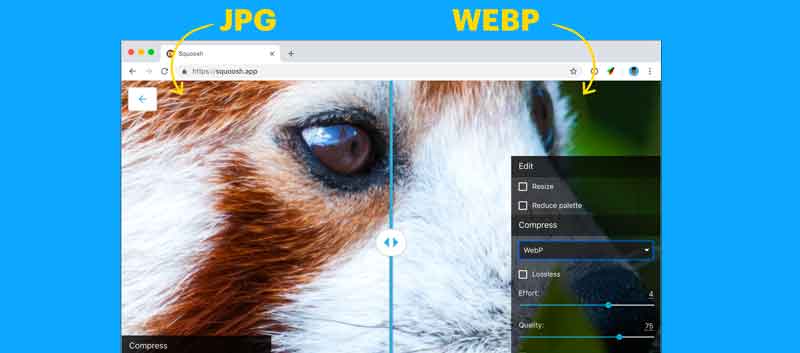 Enregistrer des images WebP sous format JPG ou PNG