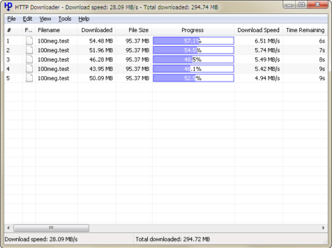Télécharger des fichiers simultanément avec HTTP Downloader