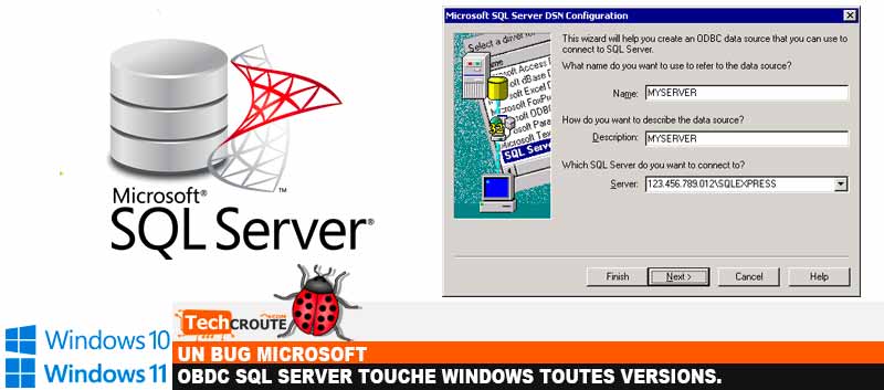 Bug Microsoft Obdc Sql Server Touche Windows Toutes Versions