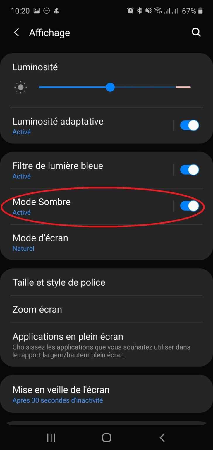 Comment activer le mode sombre sur les Samsung Galaxy