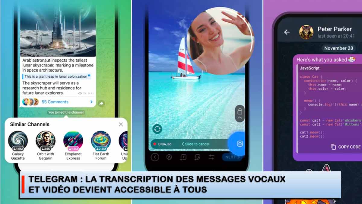 Telegram : la transcription des messages vocaux et vidéo devient ...