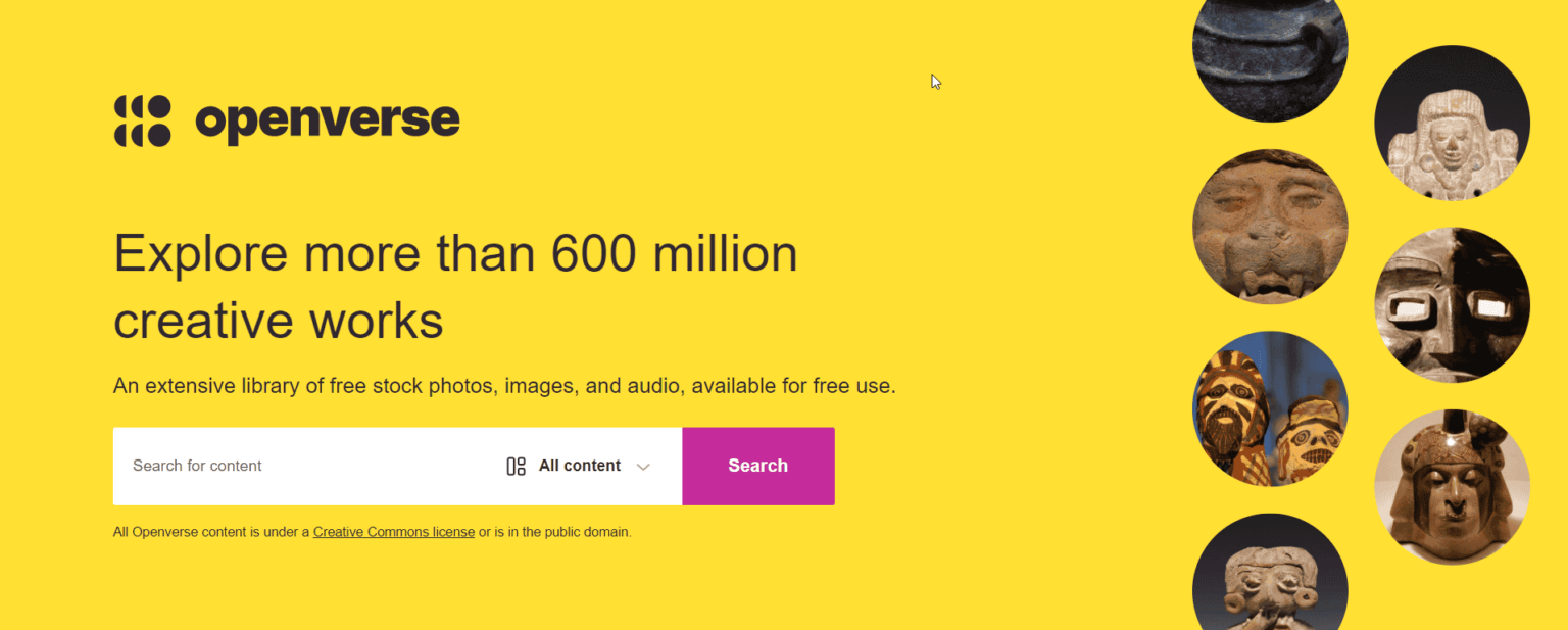 Openverse : un moteur de recherche pour images et sons libres de droits