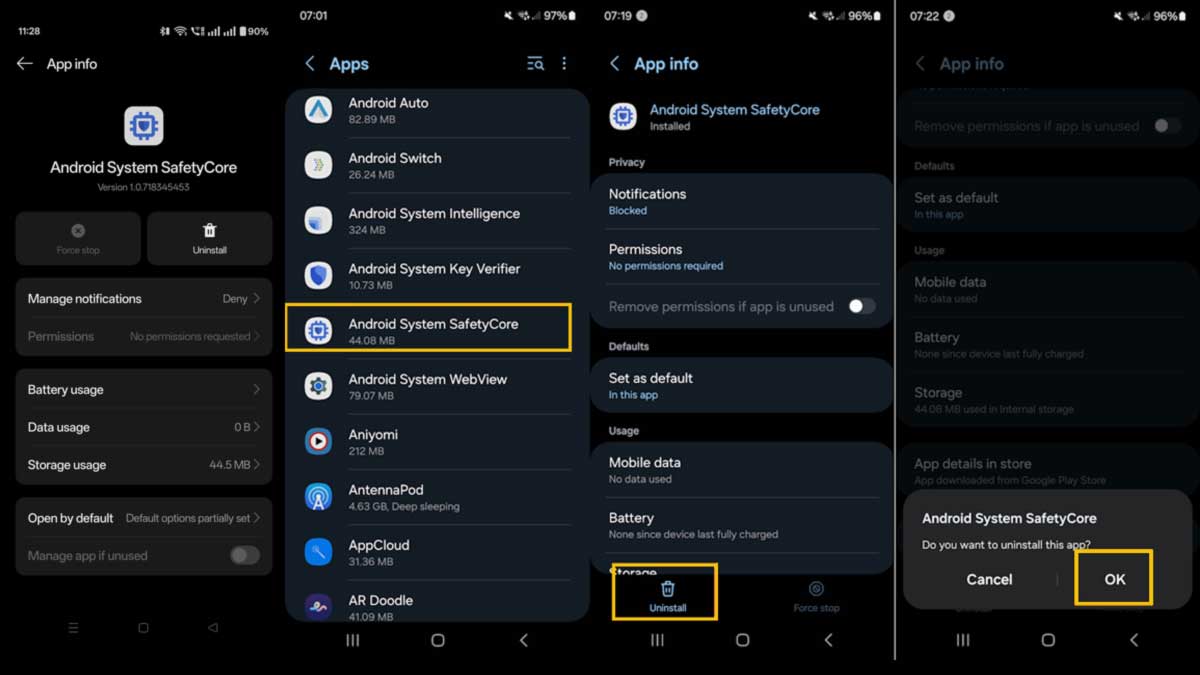 Android System SafetyCore : qu’est-ce que c’est et les étapes pour le ...